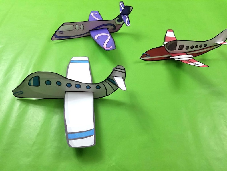 4 Styles Paper Airplanes Coloring Pages Color-in Paper Craft - Etsy Canada