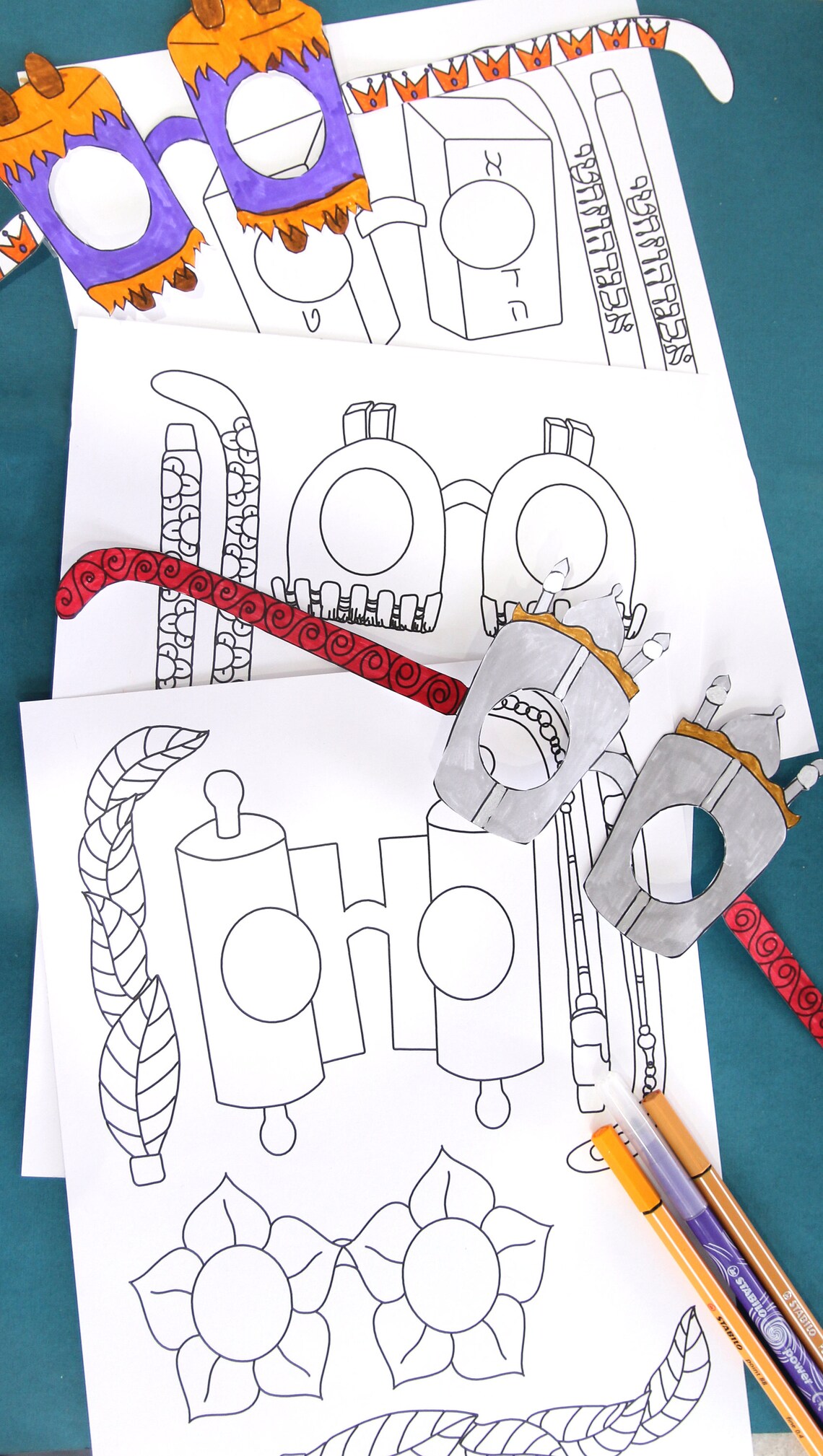 Shavuot Glasses Shavuos Craft for Kids Torah Color and - Etsy