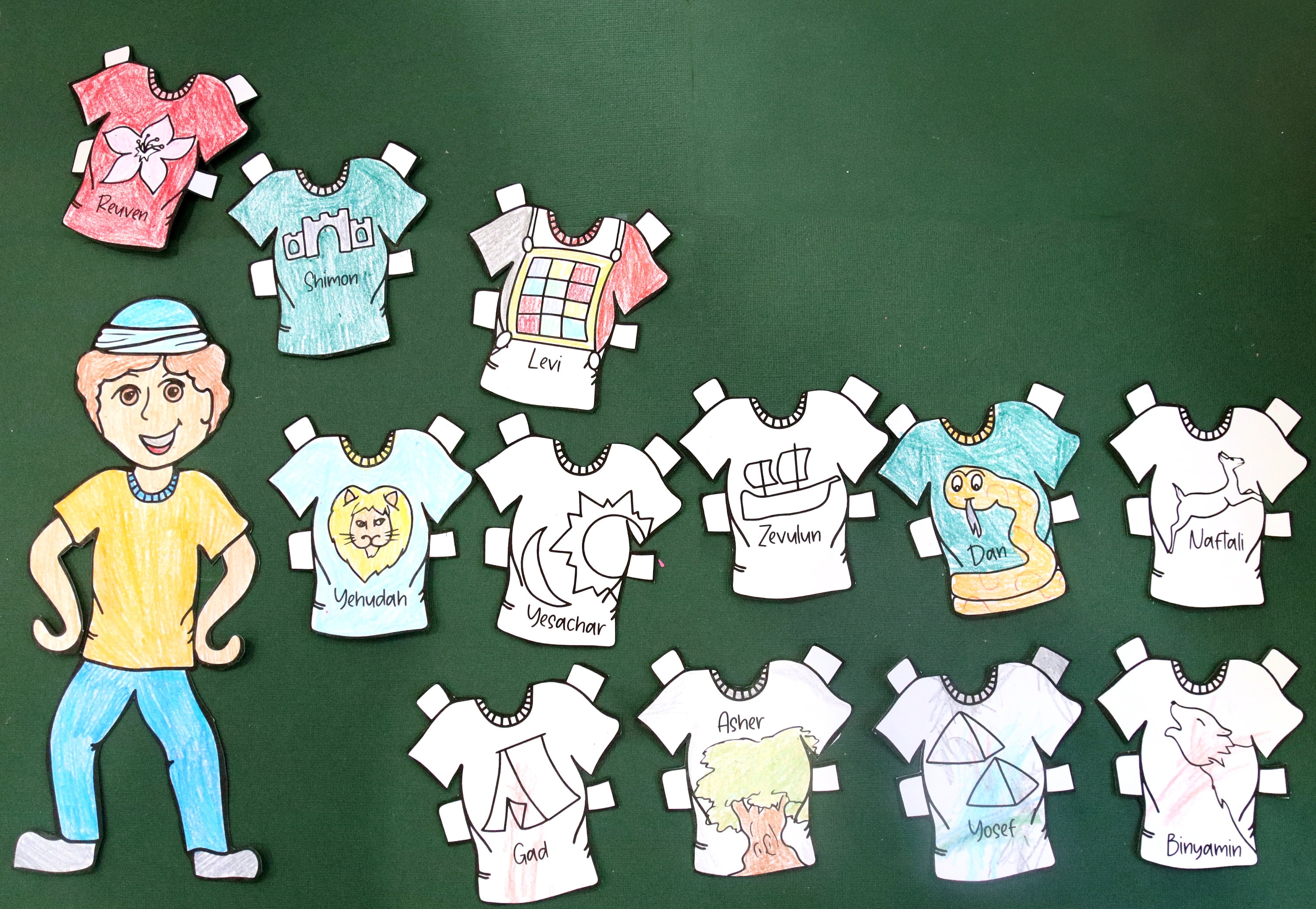 Twelve Tribes of Israel Bible Craft Parsha Craft for Parshat Vayishlach ...