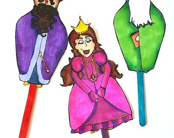 PURIM PUPPETS - Fun Printable Purim Characters Puppets - a Purim Toy ...