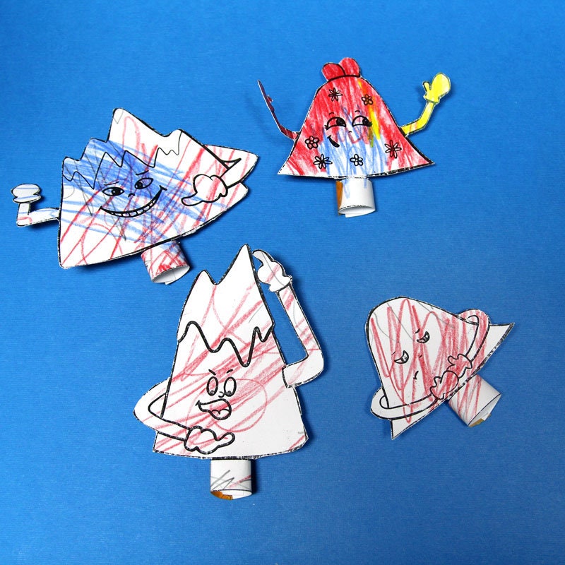 Shavuot Puppets Shavuos Craft for Kids Full Color and | Etsy