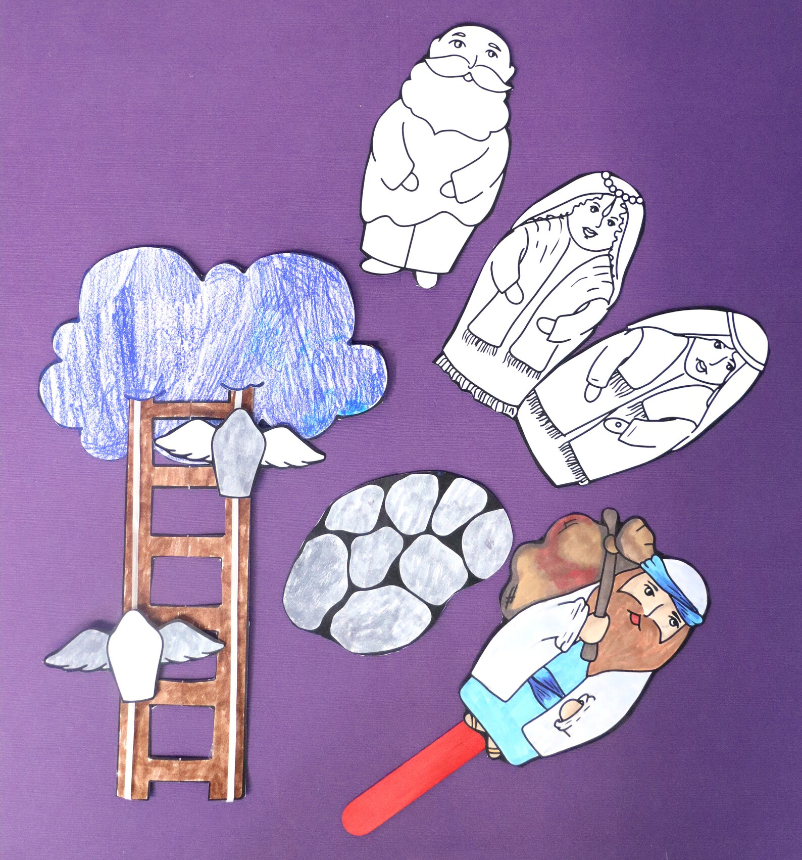 Jacob's Ladder Bible Crafts Parsha Craft for Parshat Vayetzei Printable ...