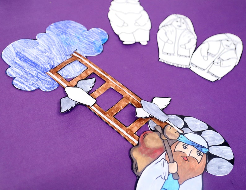 Jacob's Ladder Bible Crafts | Parsha Craft for Parshat Vayetzei ...