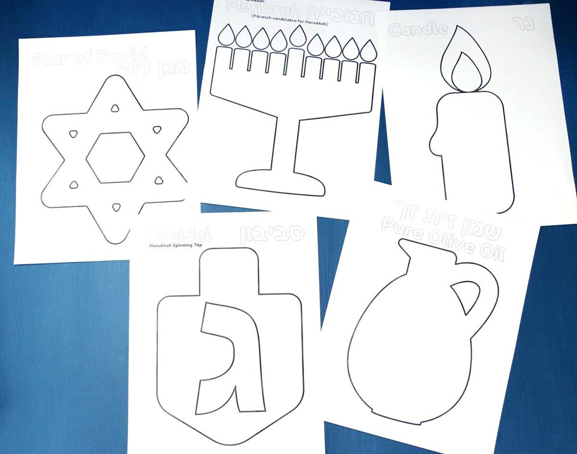 Hanukkah Coloring and Do a Dot Pages | Holiday Coloring Book | Hanukkah ...