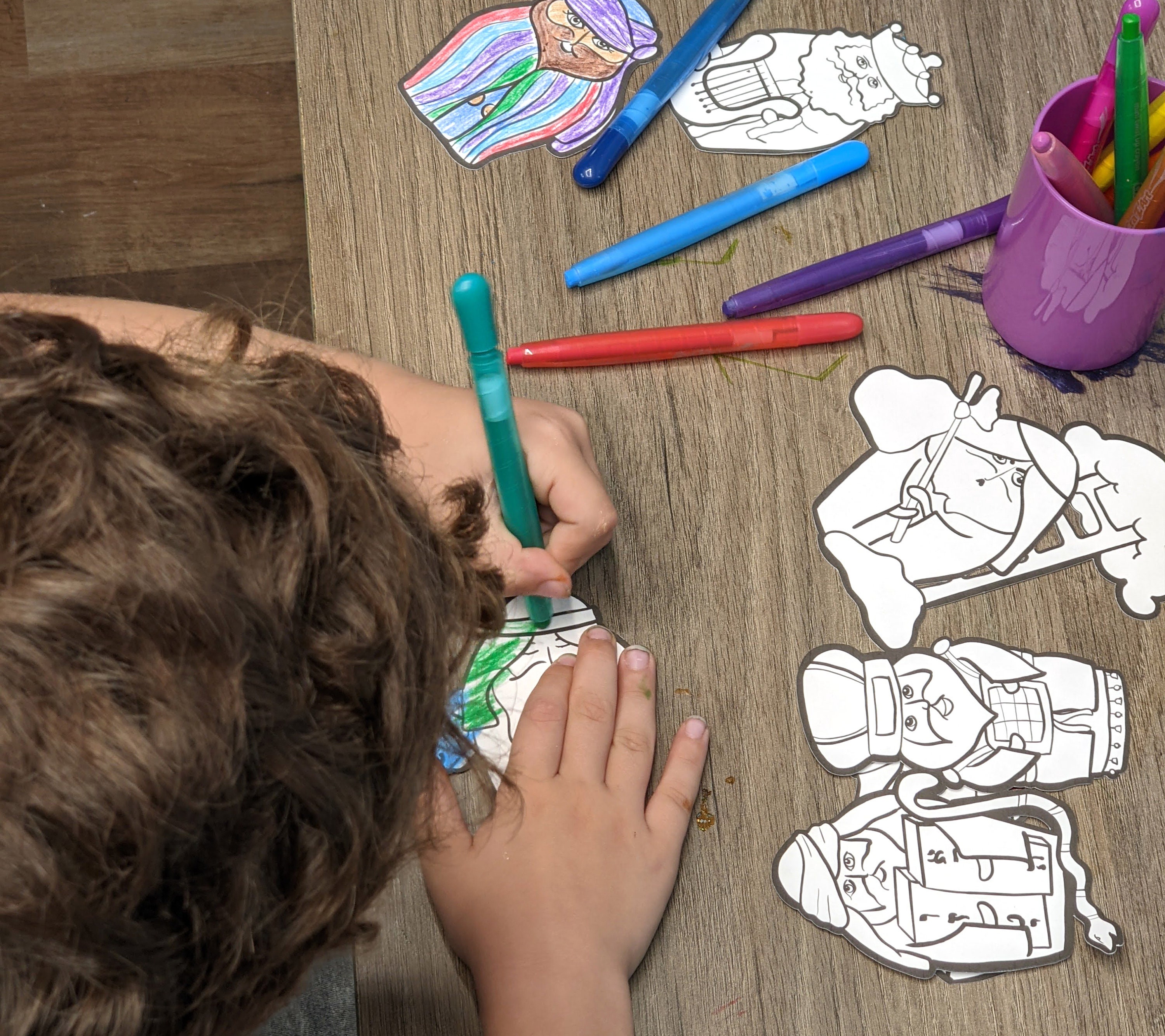 Sukkot Craft and Coloring Pages | Ushpizin Puppets for Kids | Toddler ...