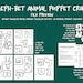 Color-in Aleph Bet Animals Puppets - Hebrew Alphabet Craft and Coloring ...