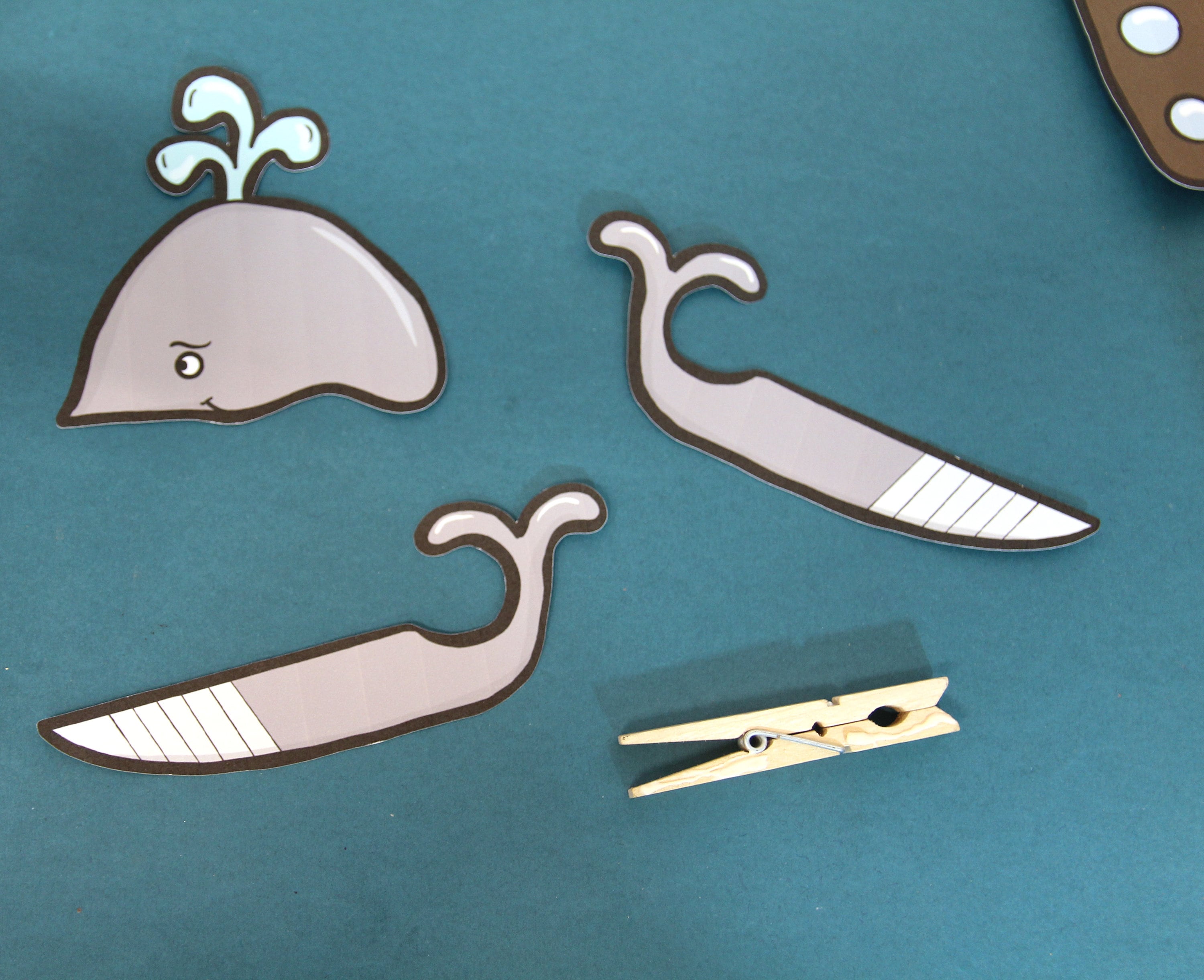 Jonah And The Whale Clothespin Craft