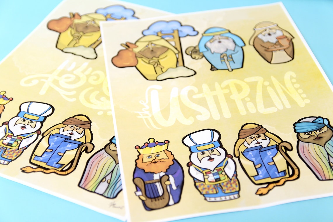 Ushpizin Poster for Sukkot Printable Sukkah Decorations and Wall Art ...