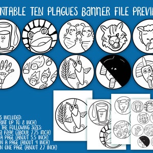 Ten Plagues of Egypt Coloring Pages Craft Templates | Circles for ...