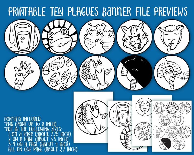 Ten Plagues of Egypt Coloring Pages Craft Templates | Circles for ...