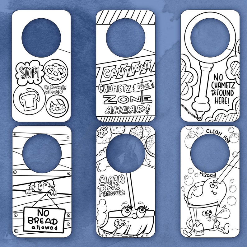Clean for PASSOVER No Chametz Sign | Door Hanger Craft for Kids ...