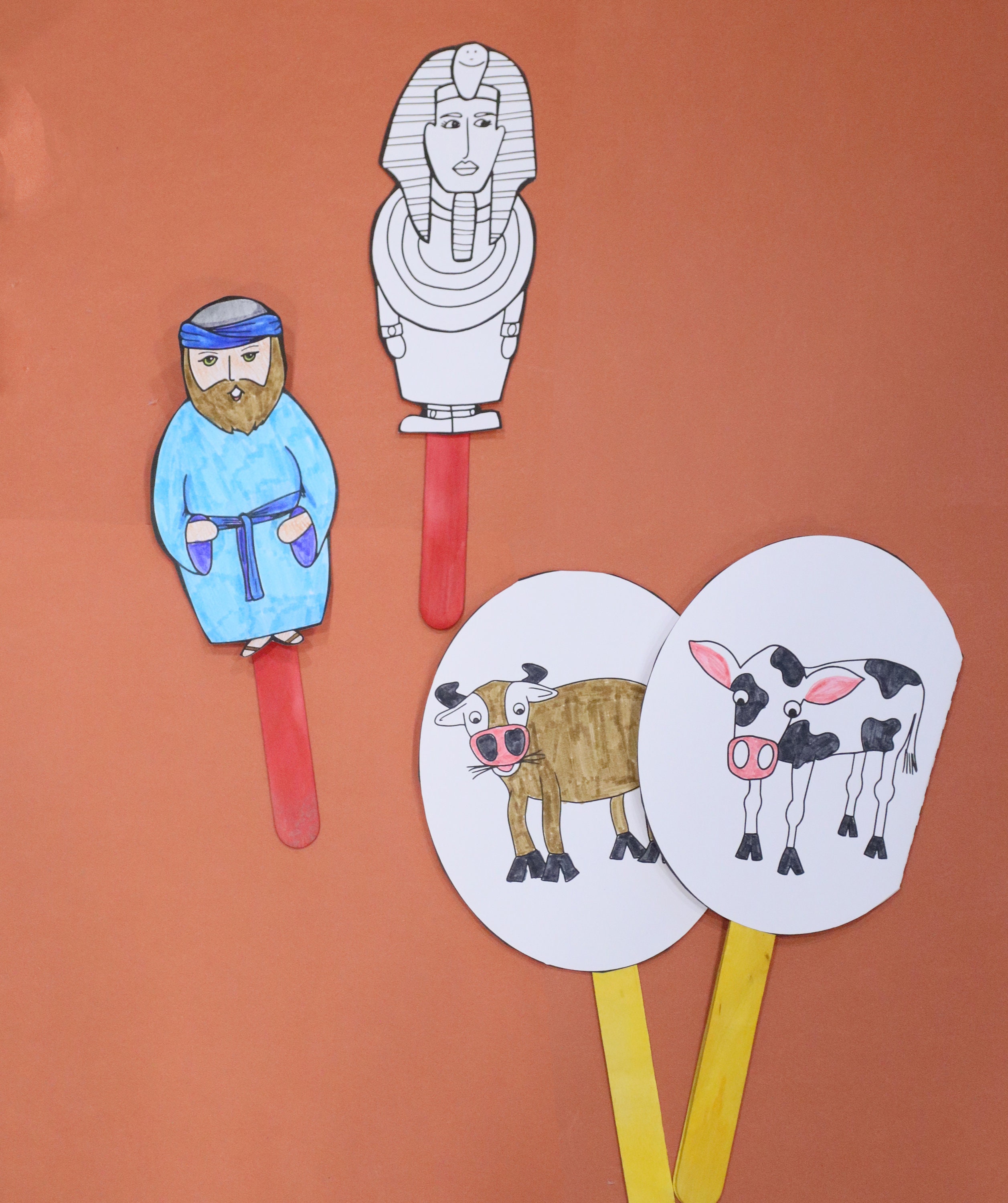 Pharaoh's Dream Craft | Printable Puppets Coloring Pages and Paper ...