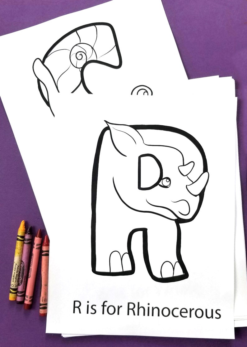 Alphabet Crafts - Animal Coloring Pages and Puppets - Crafts for ...