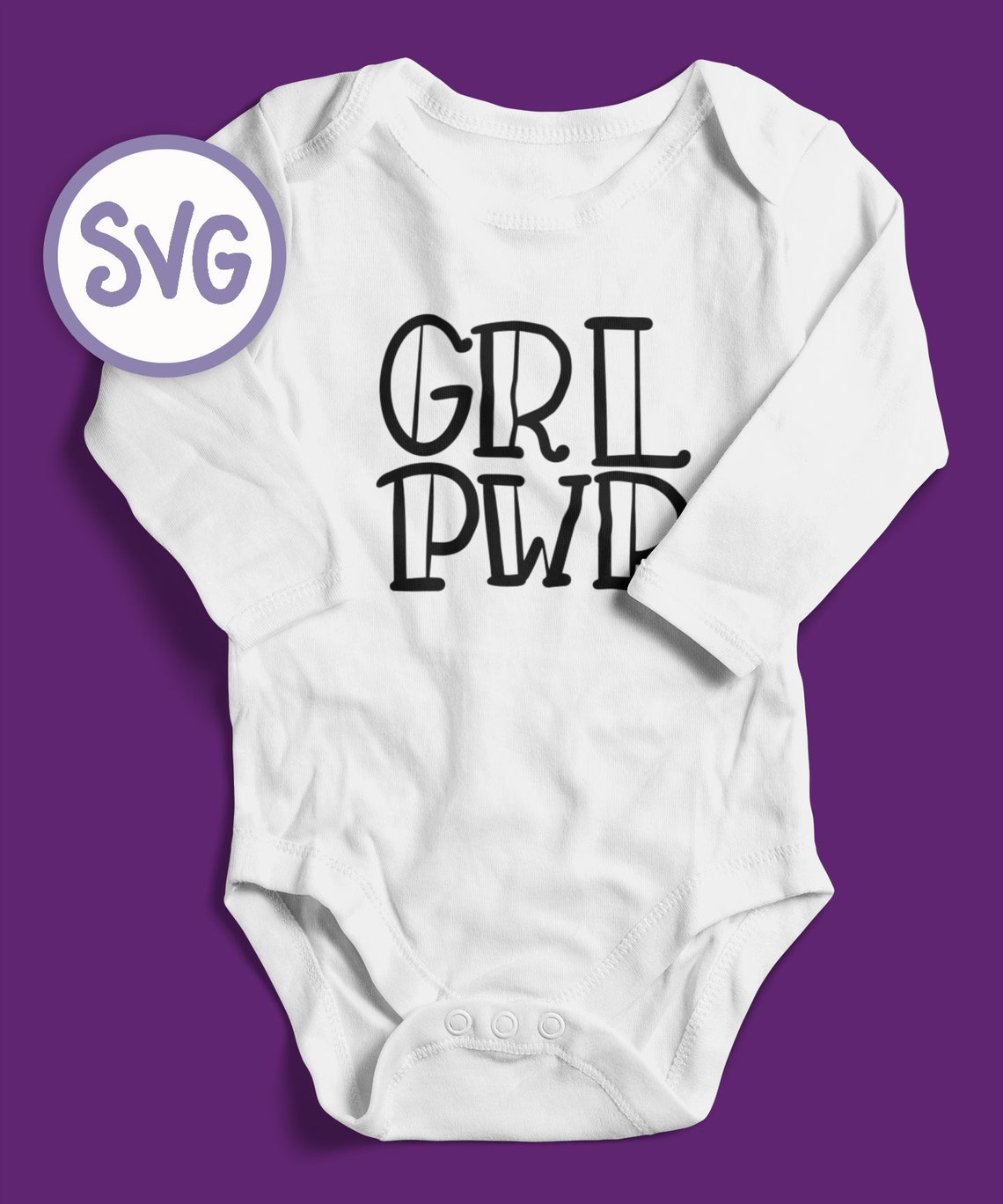 SVG for Baby Girl Onesies and Bodysuits Girl Power Hand - Etsy