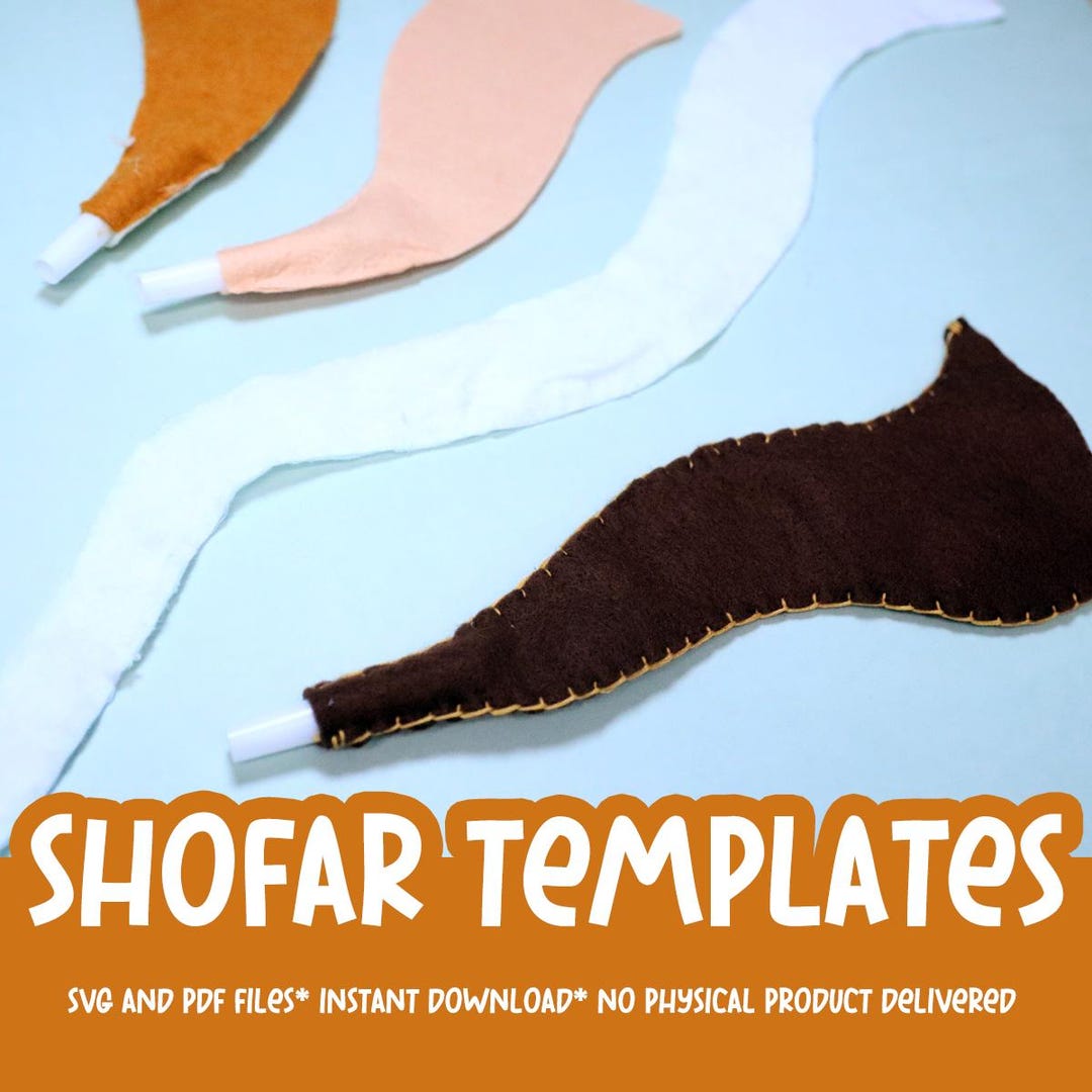 Felt Shofar Template | DIY Toy for Toddlers | Rosh Hashana Sensory Toy ...