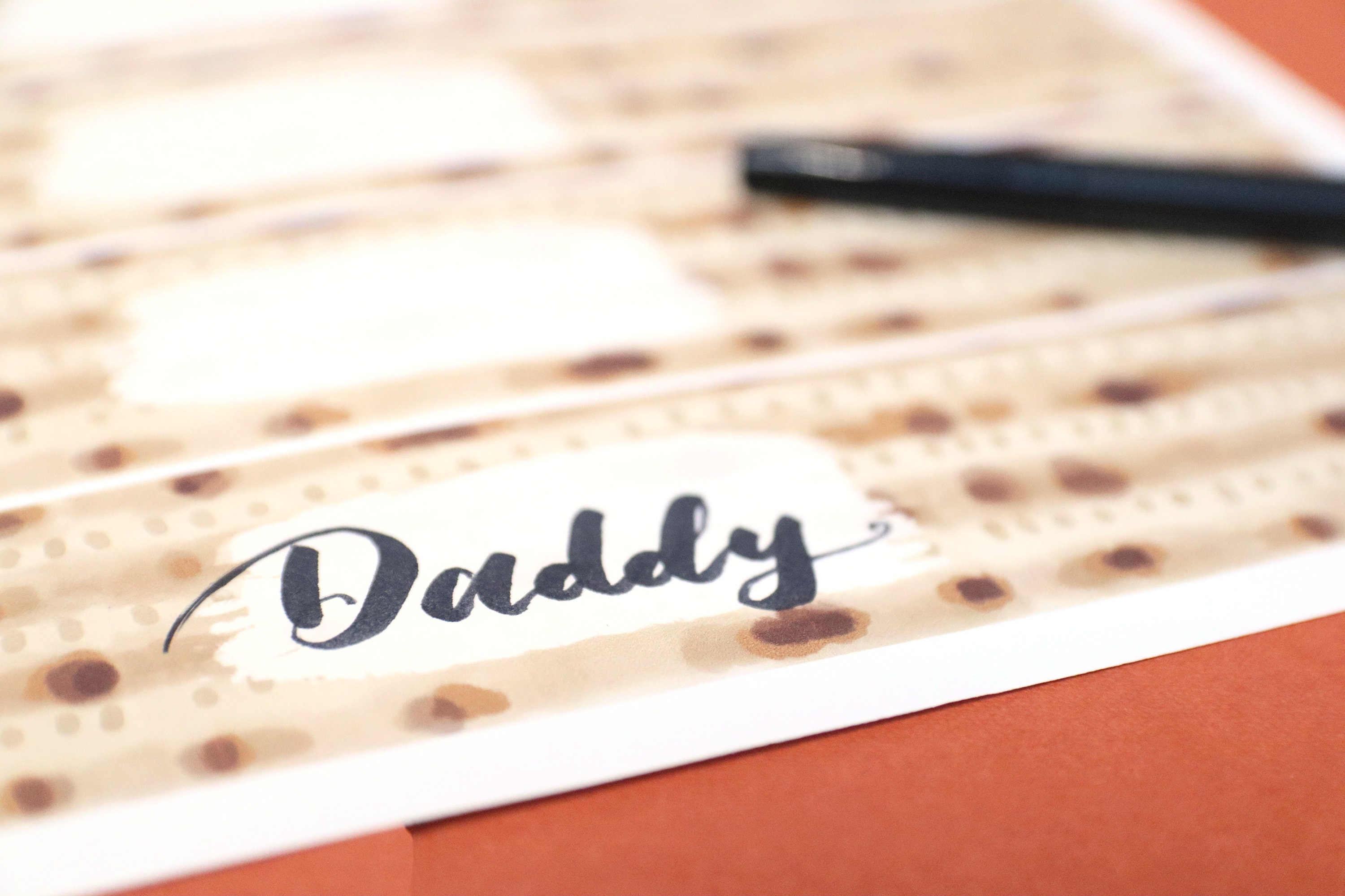 Printable Paper Passover Napkin Rings Watercolor Matzah Print Napkin ...