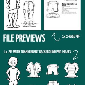 Printable Paper Dolls for Boys & Girls | Spring Dress up Paper Craft ...