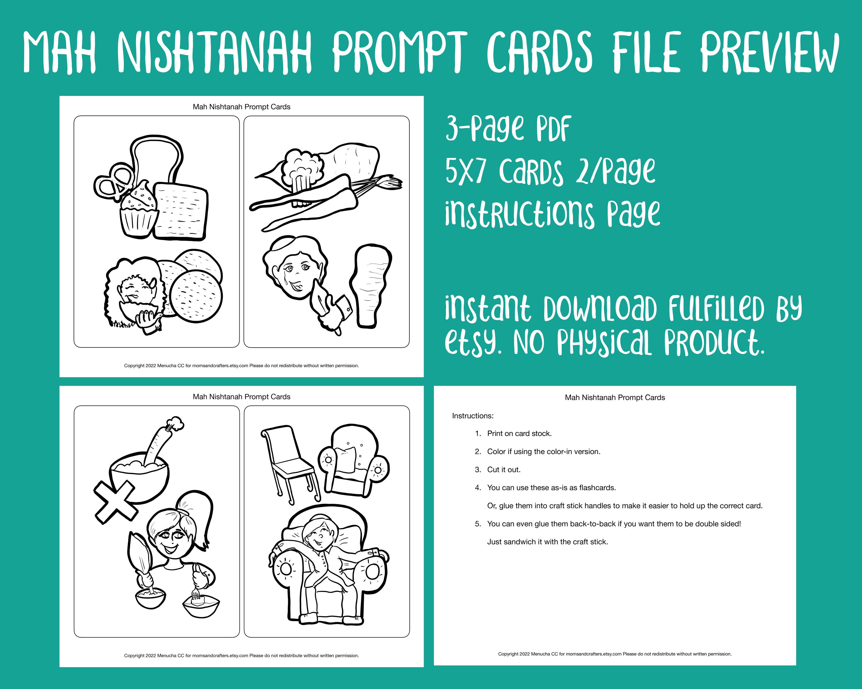 Four Questions of Passover Craft for Preschool Kids Coloring Pages for ...