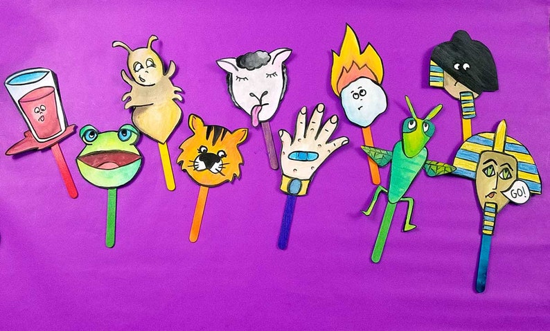 Passover Puppets PUPPETS Full Color Duo - Printable Pesach Character ...