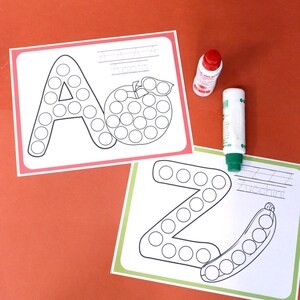 Do A Dot Printable Alphabet Craft & Coloring Pages for Kids | Fruit and ...