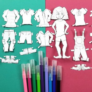 Printable Paper Dolls for Boys & Girls Spring Dress up Paper Craft ...