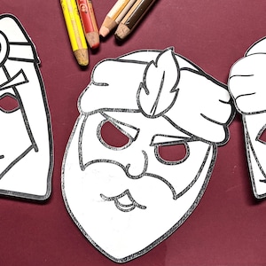 9 PURIM Mask Templates and Coloring Pages - Purim Story Characters ...