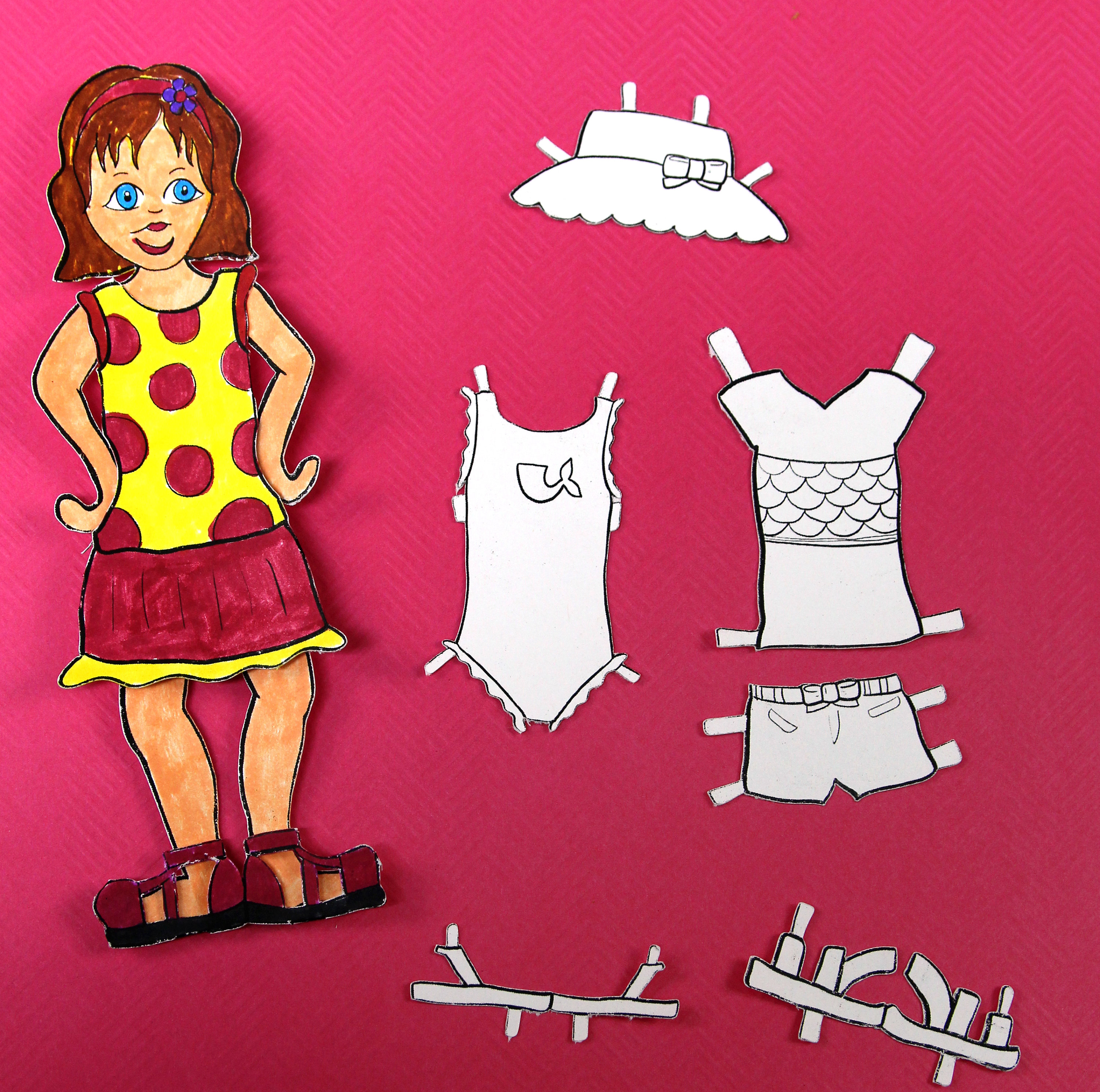 Printable Paper Dolls for Boys & Girls Summer Dress up Paper - Etsy