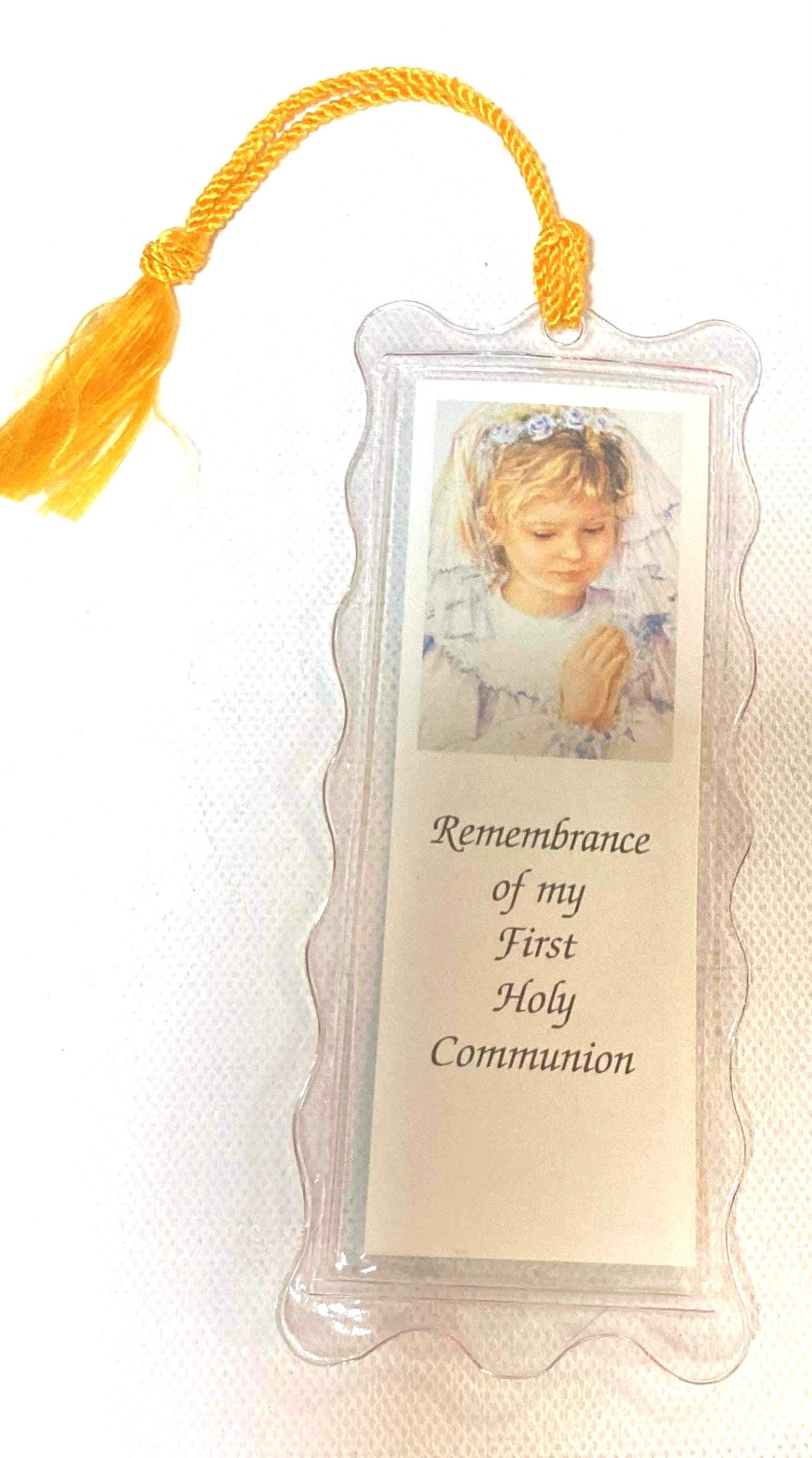 Holyfirst Holy Communion Bookmark With Tassel – Catholic Prayer ...