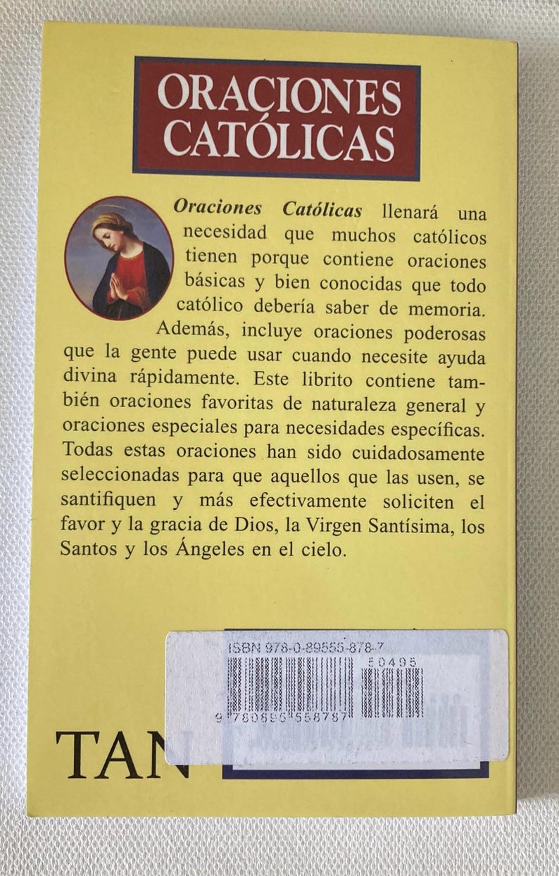Oraciones Católicas Pocket Prayer Book Spanish Catholic Devotional ...