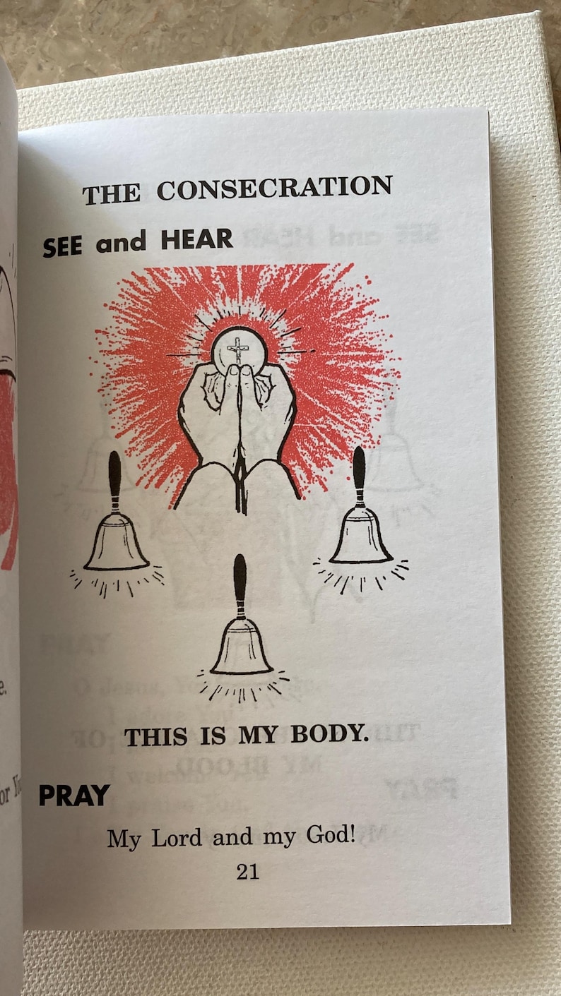My See and Pray Missal Booklet | Catholic Children's Mass Book (TAN ...