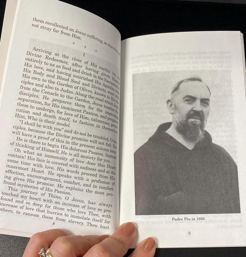 Padre Pio Booklet | Agony of Jesus, Garden of Gethsemane - Etsy