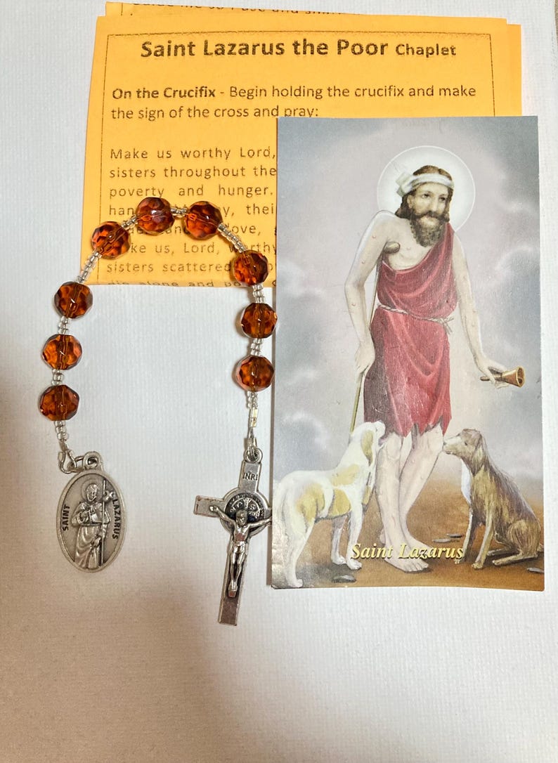 St. Lazarus the Poor Chaplet - Etsy
