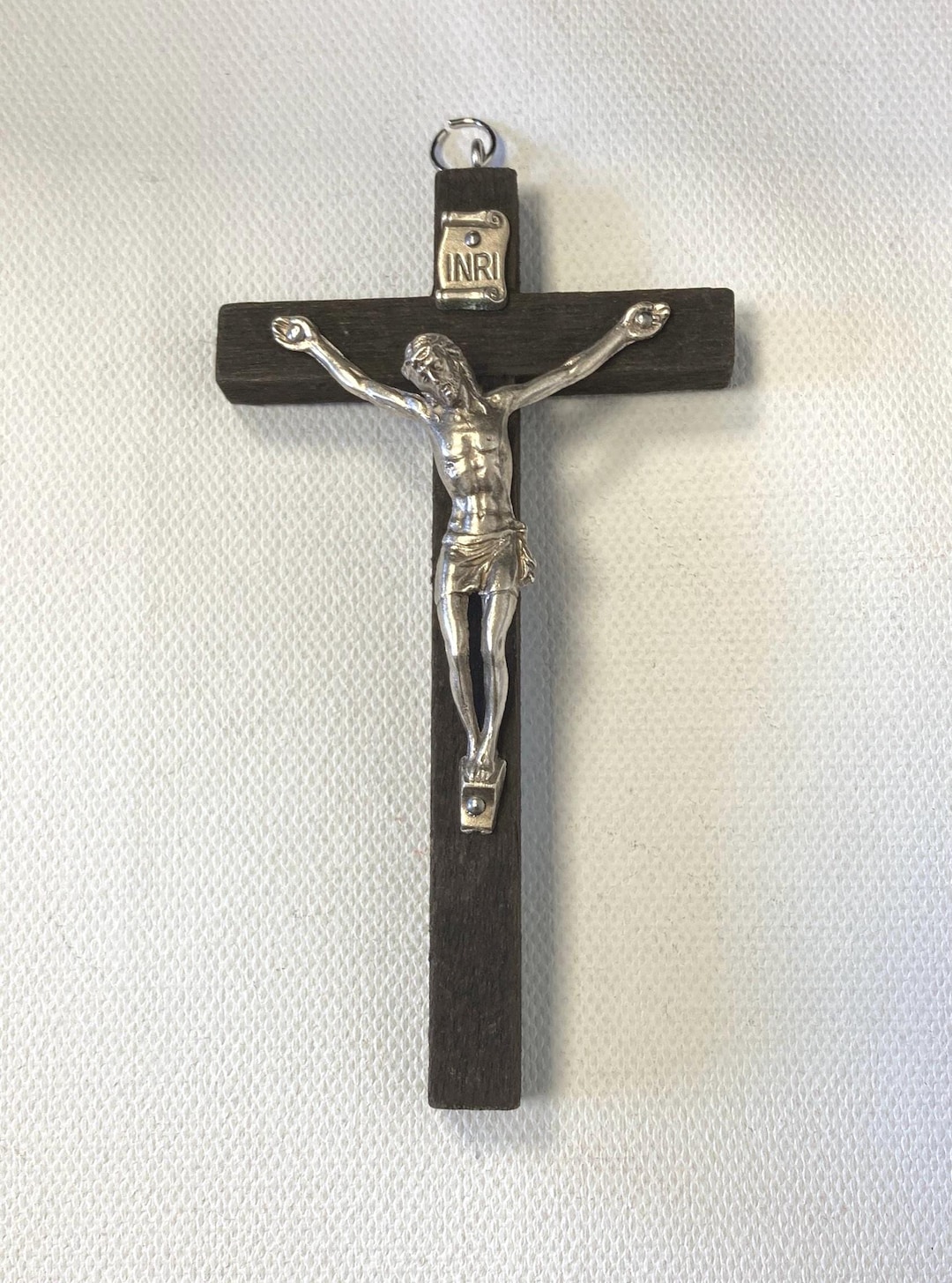 Wood Crucifix With Metal Corpus | INRI| Made in Italy | Catholic ...