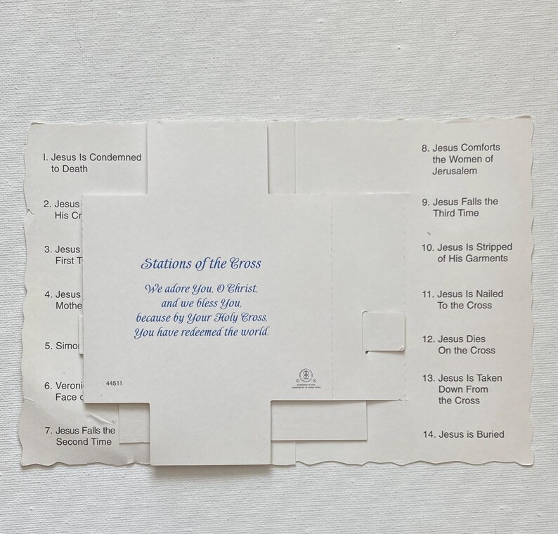 Pop-up Stations of the Cross Prayer Card | Catholic Devotional Fold Out ...