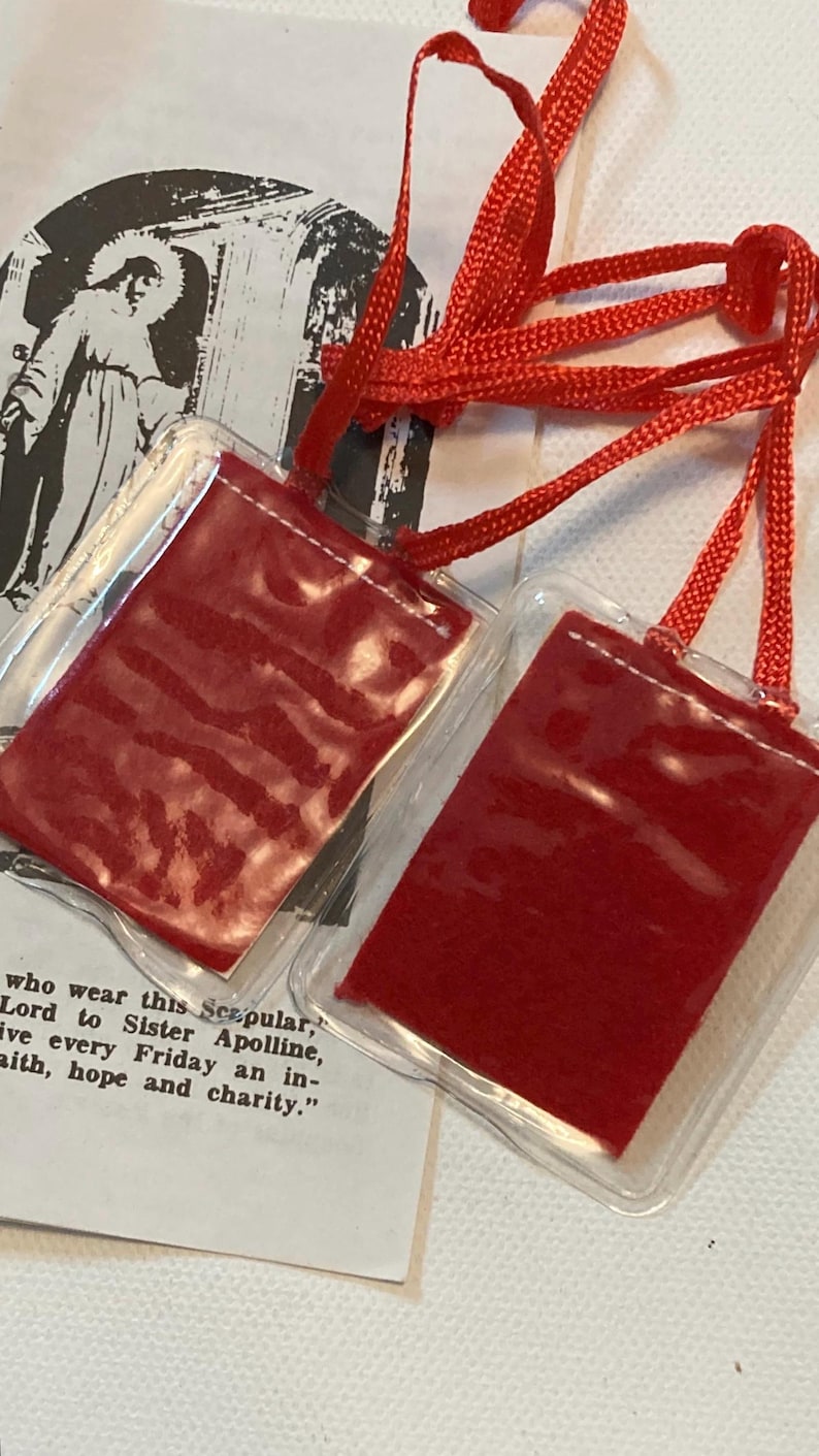 Red Scapular of the Passion of Our Lord & the Sacred Hearts - Etsy