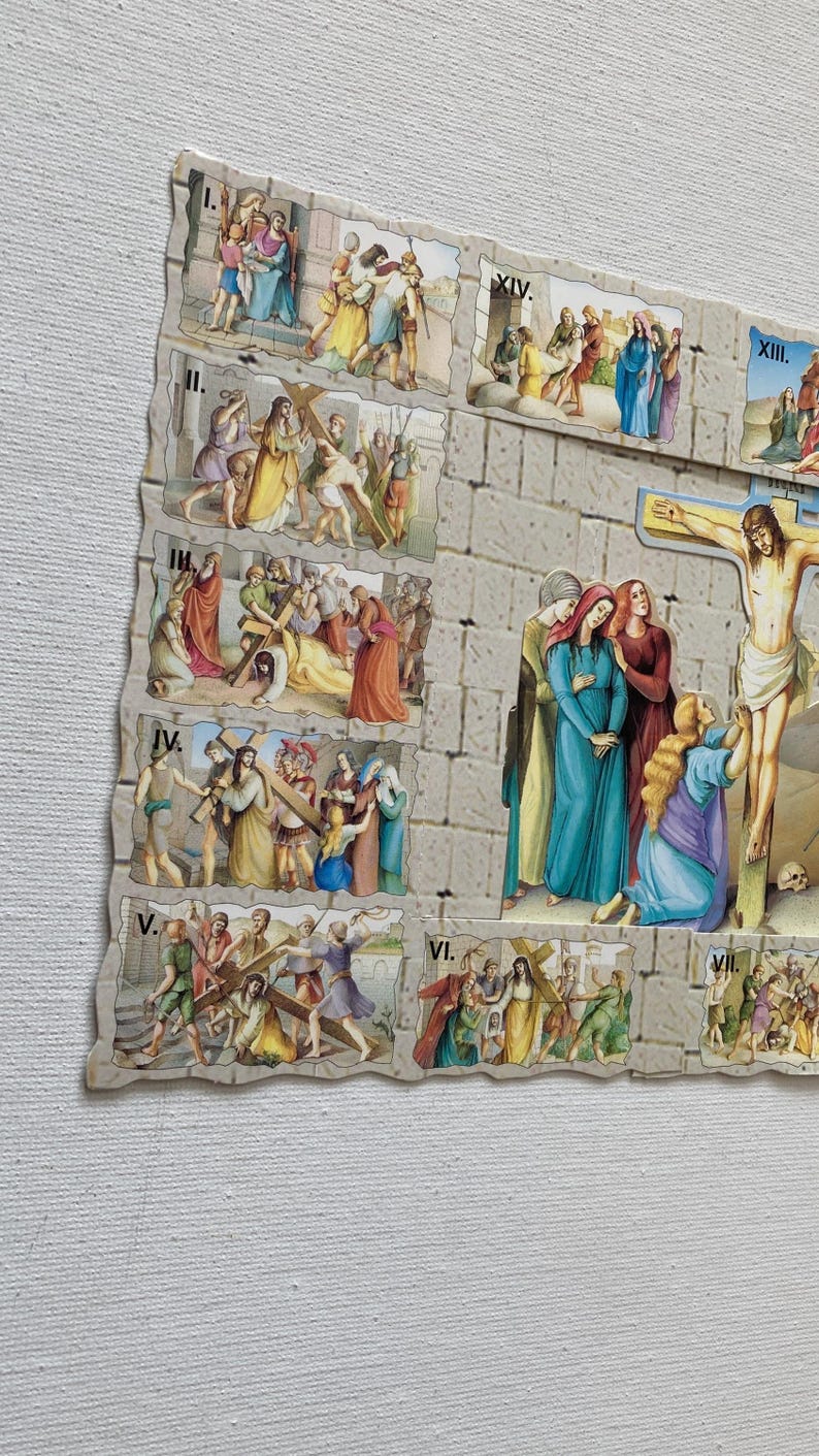 Pop-up Stations of the Cross Prayer Card | Catholic Devotional Fold Out ...
