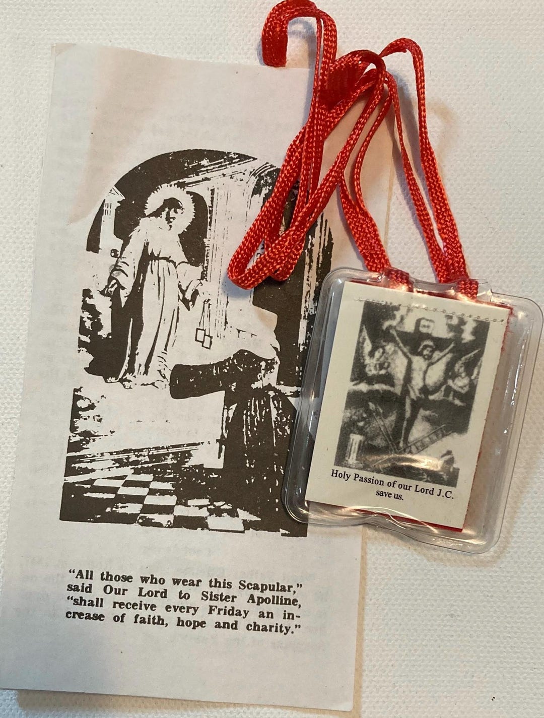 Red Scapular of the Passion of Our Lord & the Sacred Hearts - Etsy