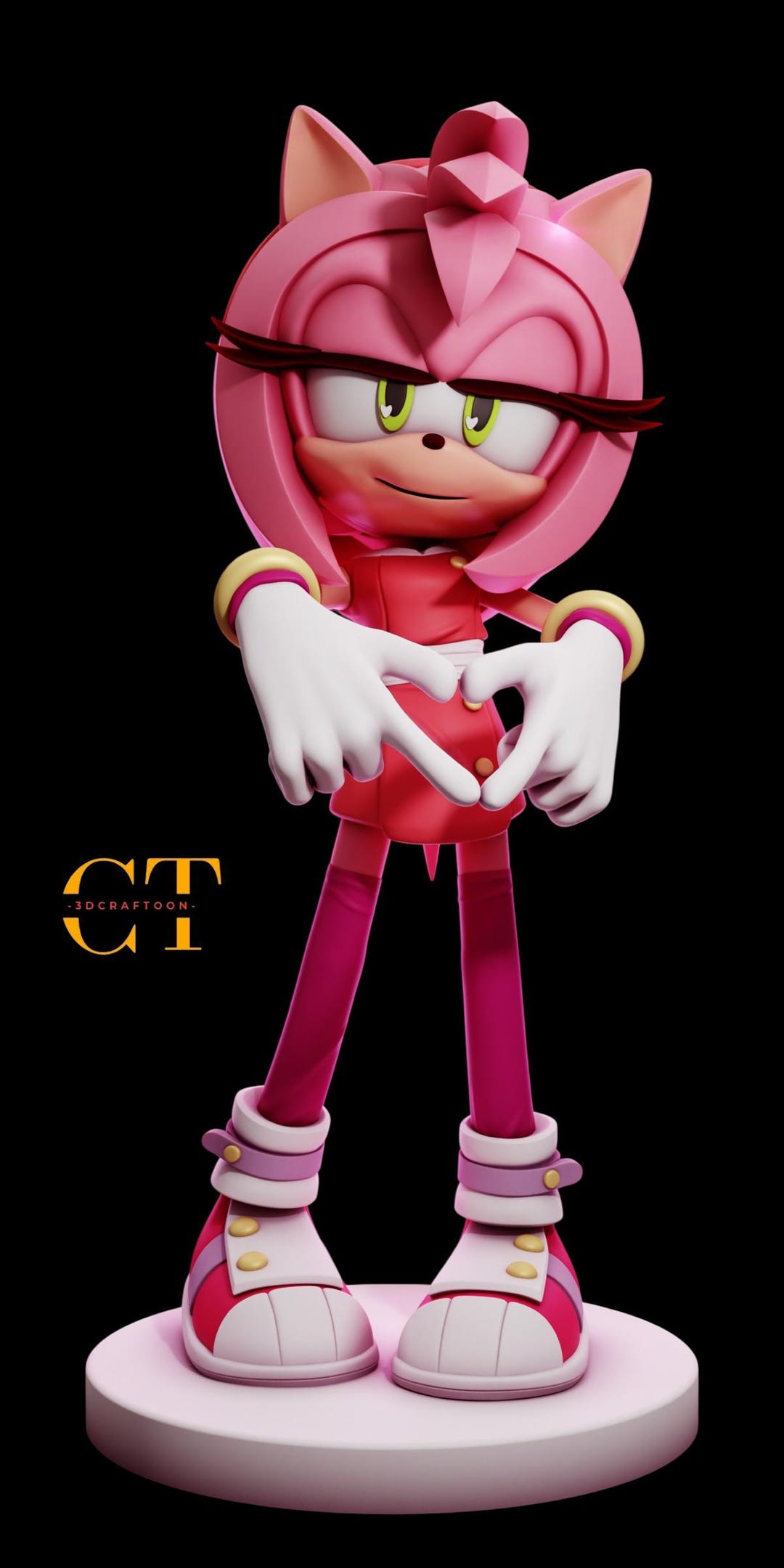 Amy Rose Figure - 3D Painted Figure | Action Figurines | Miniature ...