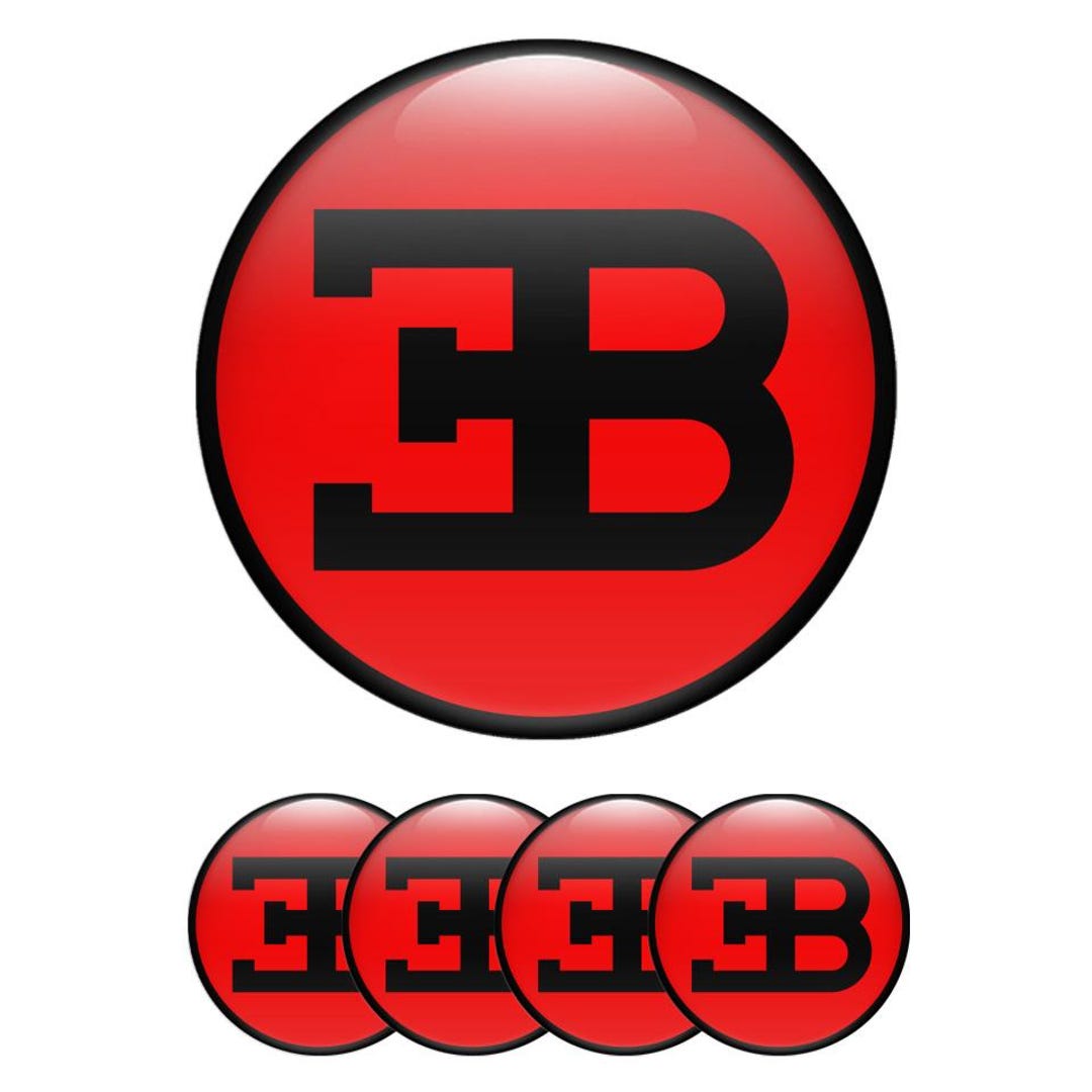 Bugatti Wheel Center Cap Decals: Epoxy Emblem Stickers - Set of 4 - Etsy
