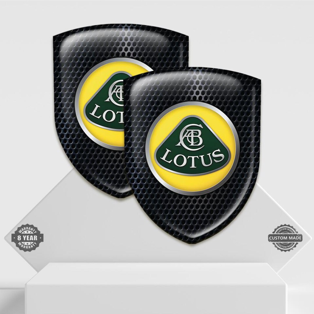 Set of 2 LOTUS Emblem Badge / All Sizes Silicone Shield Logo / Epoxy ...