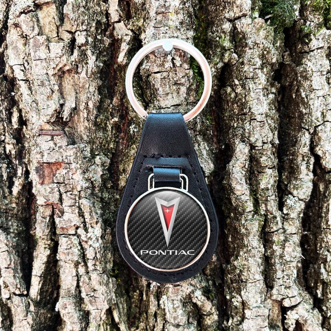 Pontiac Emblem Leather Key Fob: Epoxy Resin Keychain - Etsy