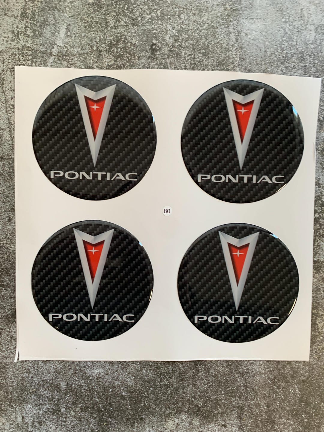 Pontiac Wheel Center Cap Decals: Epoxy Emblem Stickers (set of 4) - Etsy