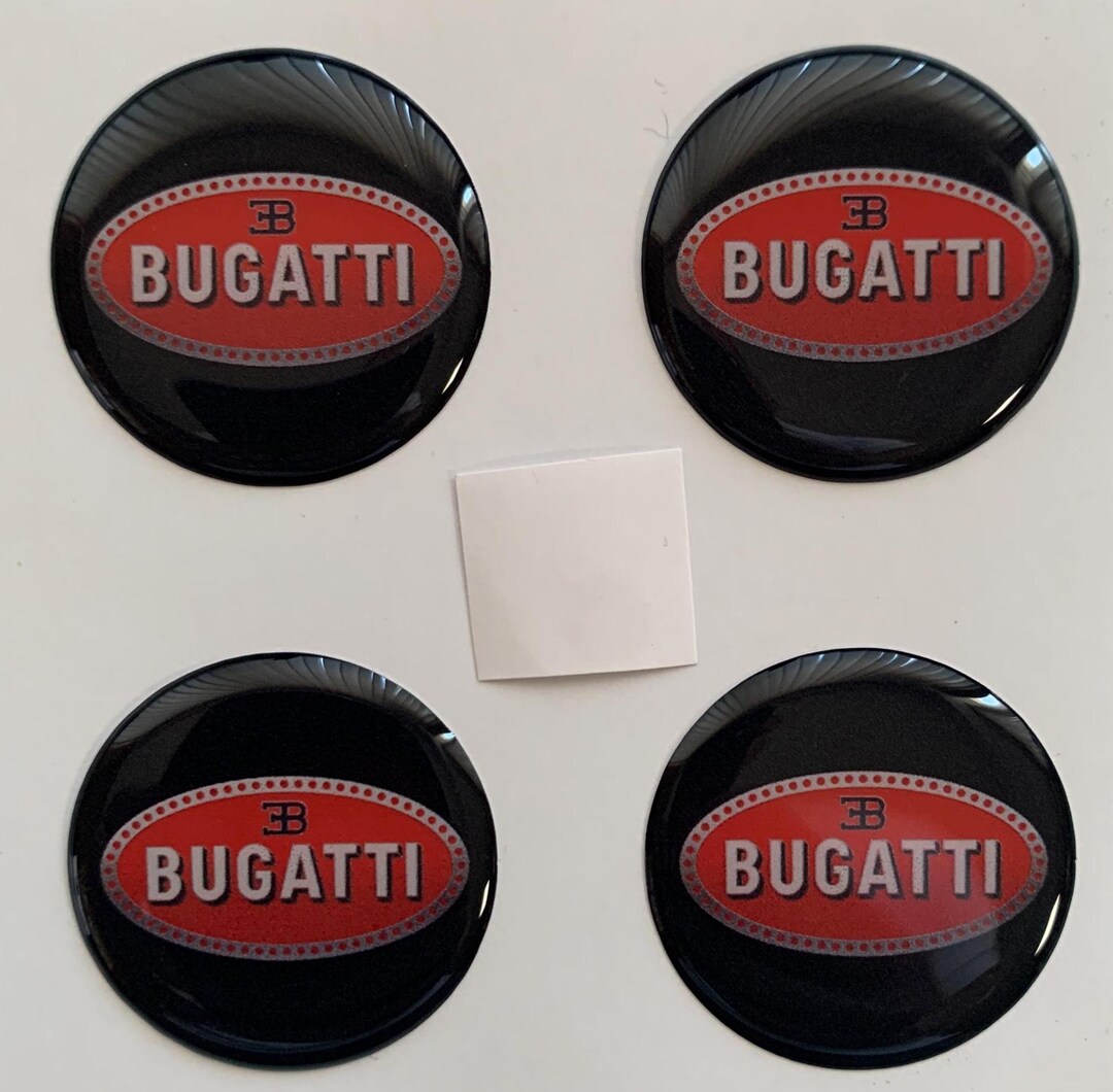 Bugatti Wheel Center Cap Decals: Epoxy Emblem Stickers - Set of 4 - Etsy