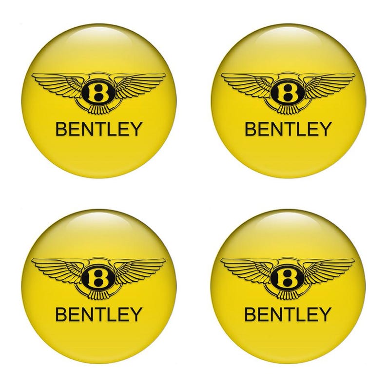 Bentley Wheel Center Cap Decals: Epoxy Emblem Stickers, Set of 4 - Etsy