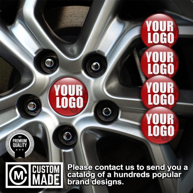 Custom Auto Logo Wheel Center Cap Decals: Epoxy Resin Stickers (set of ...