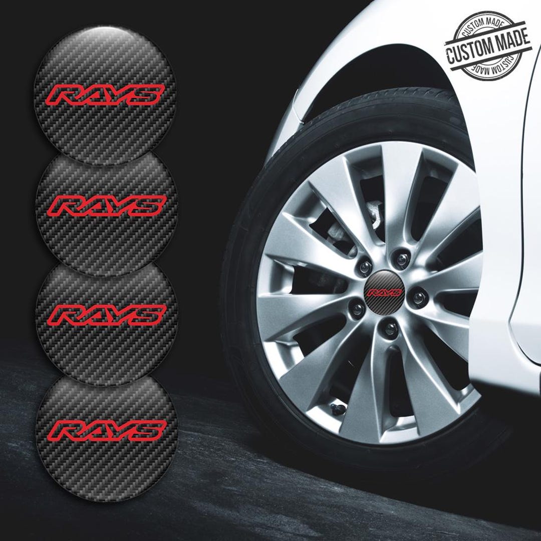 Rays Tuning Decals: Handmade Epoxy Wheel Center Cap Stickers - Etsy