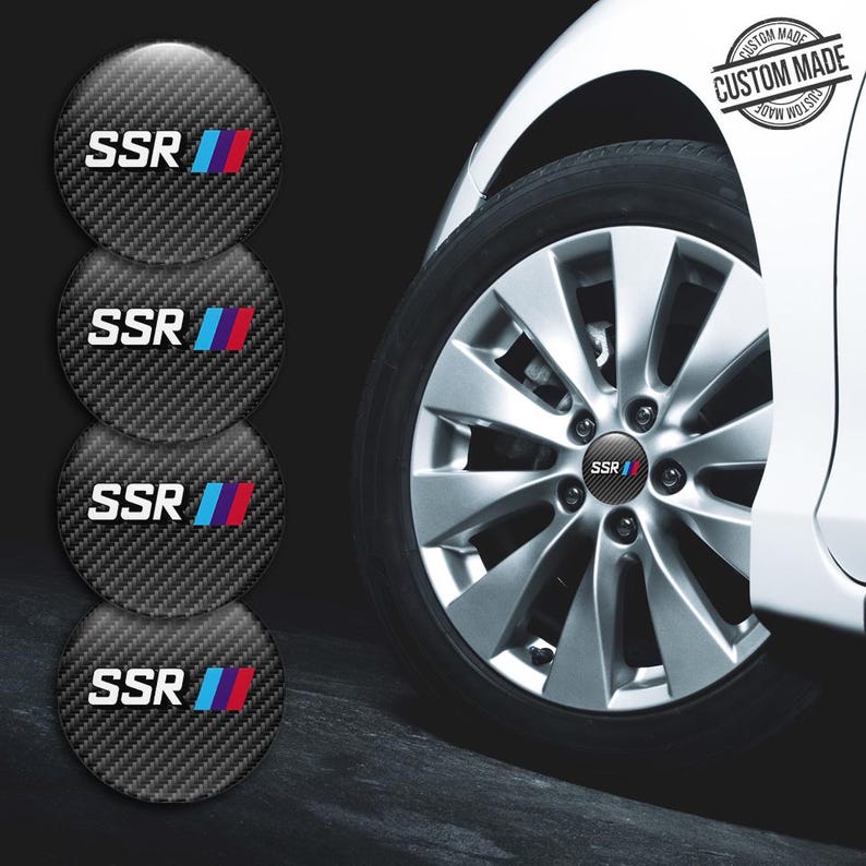 SSR Tuning Decals - Handmade Epoxy Wheel Cap Stickers - Set of 4 - Etsy