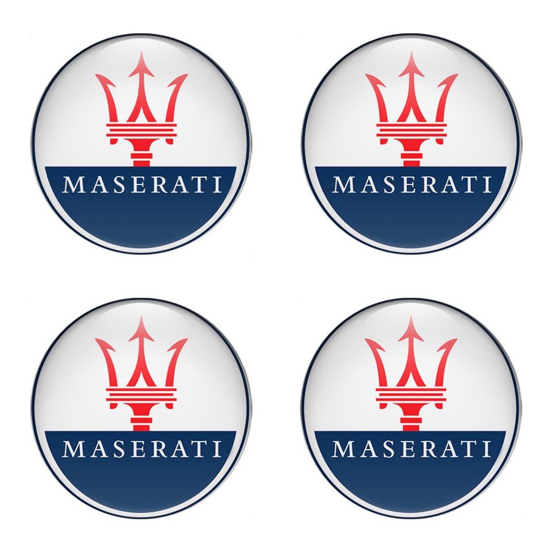 Maserati Wheel Center Cap Decals: Epoxy Emblem Stickers, Set of 4 - Etsy