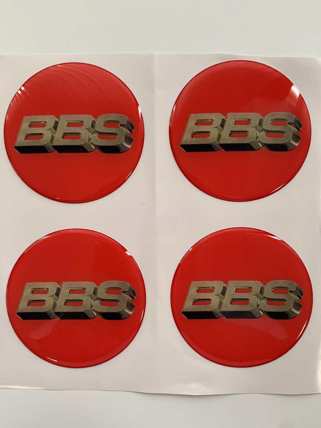 Set of 4 BBS Tuning Decals for Center Wheel Cap Epoxy Stickers Custom ...