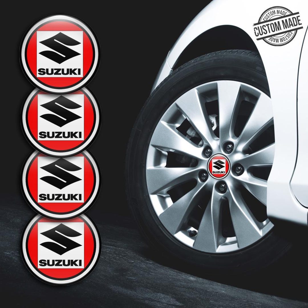 Suzuki Wheel Center Cap Decals: Epoxy Emblem Stickers, Handmade Tuning ...